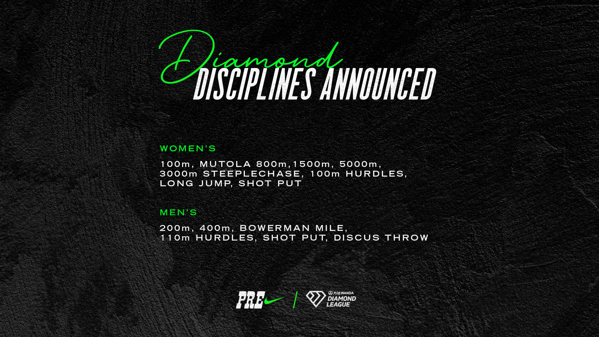 Diamond Disciplines Confirmed for 2026 Prefontaine Classic - Eugene